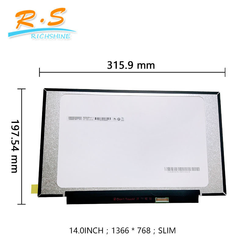 Glare TN Notebook Lcd Screen Replacement 1366 * 768 Resolution 30 Pin EDP Interface