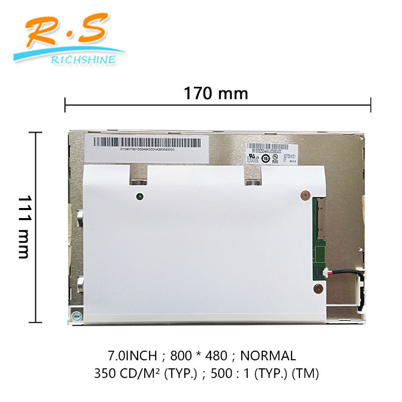AUO 7" G070VW01 V1 Industrial TFT lcd display  screen for ATM POS  lvds interface