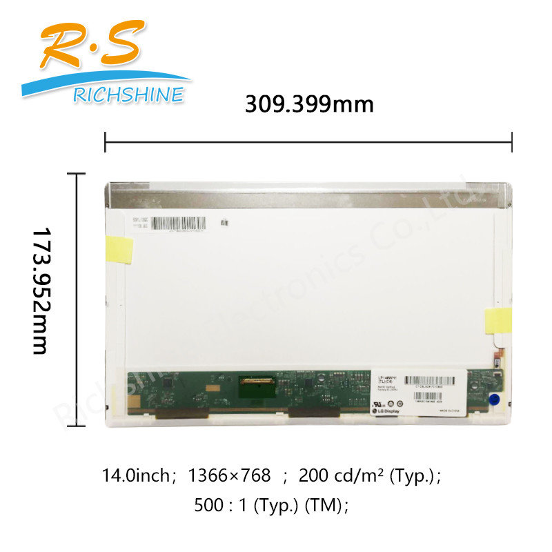 LG HK 14.0 led lcd laptop screen replacement LP140WH6- TSA3 200 cd / m²