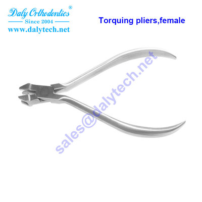 Torquing pliers , female of orthodontic equipment from dental instruments