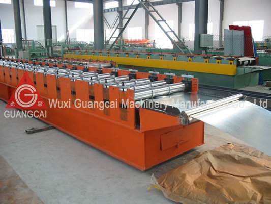 Galvanized Plate GWC51-200-600 Steel Floor Deck Roll Forming Lines Thickness 0.7-1.2 mm