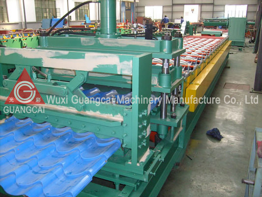 0.4mm - 0.8mm Glazed Tile Roof Panel Roll Forming Machine for Building Roofing