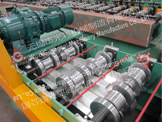 Galvanized Steel Plate Floor Deck Roll Forming Machine , Deck Floor Covering Forming Equipment