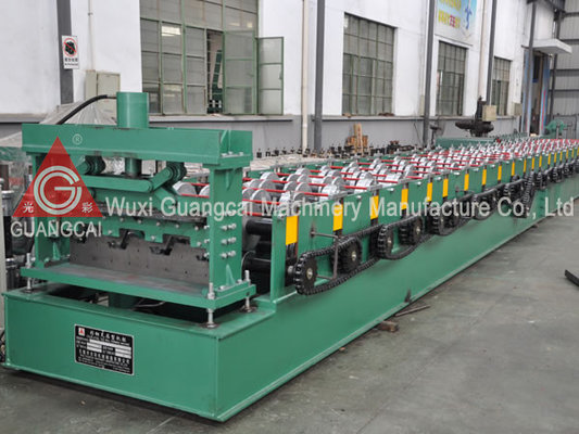 Pressed Steel Floor Plate Making Machine / Floor Deck Roll Forming Machine