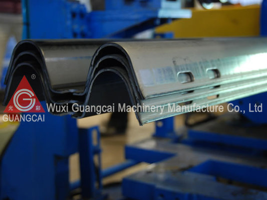 Hydraulic Highway Guardrail Roll Forming Machine , Metal Beam Guard Rail Rolling Equipment