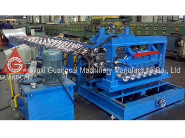 Blue High Speed Glazed Tile Roll Forming Machine Thickness 0.5-0.7mm