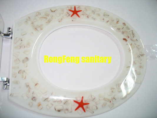 sea star shell toilet seat, poly resin decorate sanitary ware