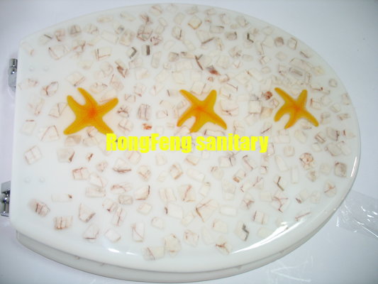 sea star shell poly resin toilet seat