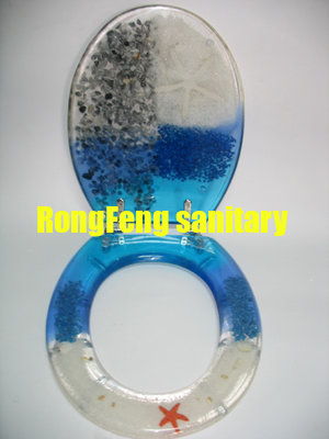 sea star shell poly resin toilet seat