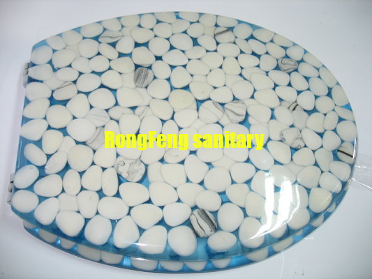 cobble stone poly resin toilet seat