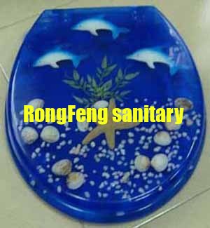 resin toilet seat cover,MDF toilet seat,PP toilet seat,sea star,shell transparent
