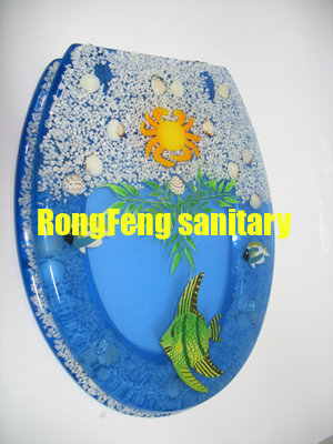 polyresin toilet seat cover,MDF toilet seat,PP toilet seat,sea star,shell transparent