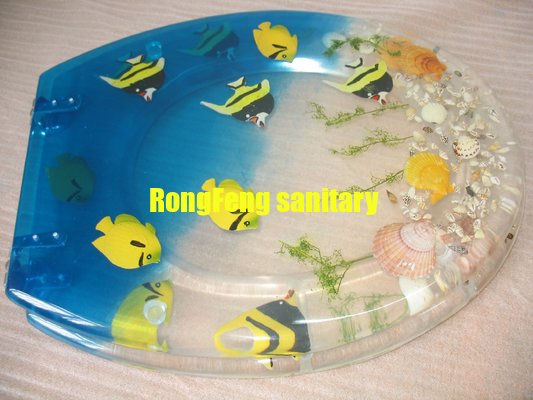 polyresin toilet seat cover,MDF toilet seat,PP toilet seat,sea star,shell transparent