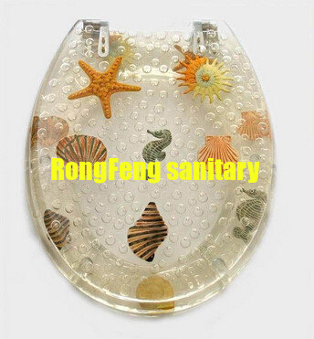 poly-resin toilet seat cover,sea horse toilet seat ,sanitary ware,BATHROOM,sand,transparent seat