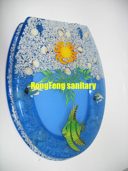 polyresin toilet seat cover,MDF toilet seat,PP toilet seat,sea star,shell transparent