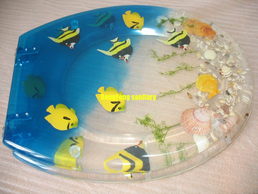 polyresin toilet seat cover,MDF toilet seat,PP toilet seat,sea star,shell transparent