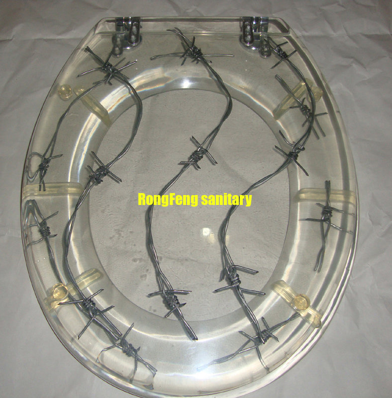 poly-resin toilet seat cover,decor toilet seat,tranparent toilet seat