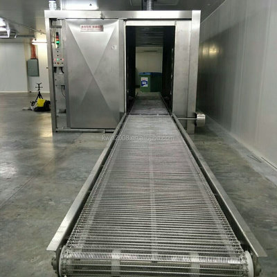 China IQF Freezer Tunnel Type Liquid Nitrogen Low Temperature For Beef Chicken Meat Processing supplier