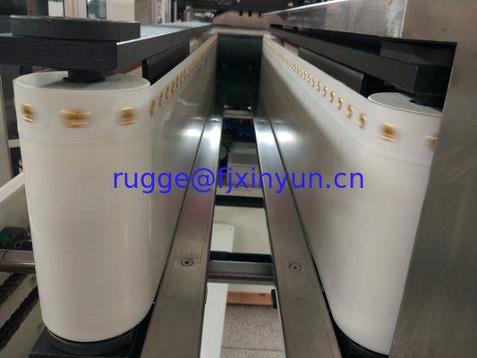 Automatic soft facial tissue and napkin paper plastic film packing machine