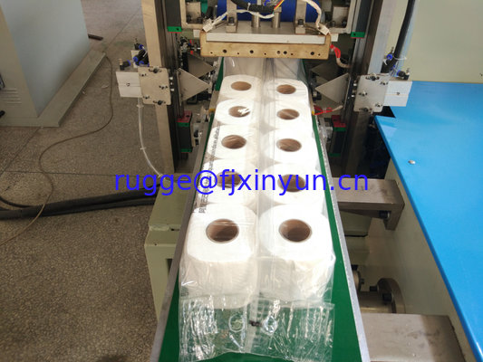 High speed automatic 4,6,8,10,12 rols toilet paper wrapping machine