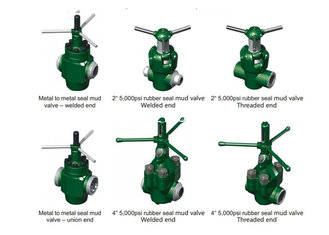 Oil Well Drilling API 6A 4" 5000psi PR1&PSL3 Flex Seal Weld Type Mud Gate Valve/DEMCO Mud Gate Valve