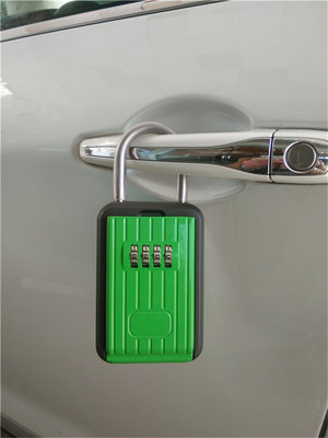 Black / Green 4 Digit Zinc / Aluminum Alloy Car Key Lock Box With Digit Dialing