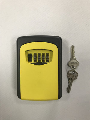 Yellow / Black Combination Digital Key Lock Box For Children / Cleaners