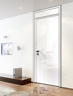 Aluminum frame Single leaf aluminum plain bedroom interior doors