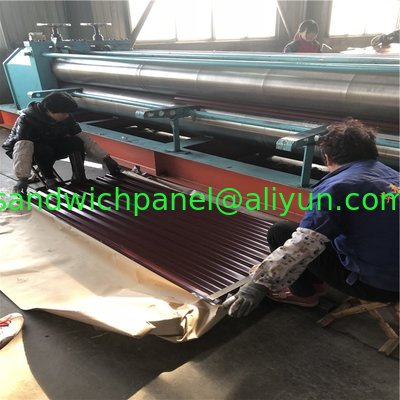 HF-009 iron oxide red color corrugated roofing sheets with the thickness 0.15-1.2mm