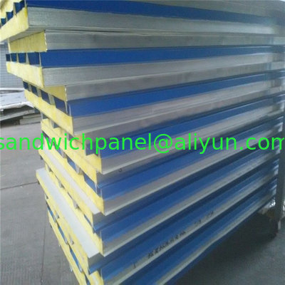 blue color insulated glass wool sandwich roof panel 5500 x 960 x 50mm