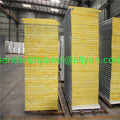 lowes cheap fireproof 50mm glass wool sandwich wall paneling for worker camp