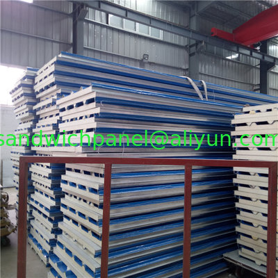 insulated 0.376mm polyurethane foam sandwich roof panel used in cold storage