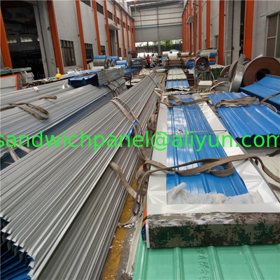 760mm seaming type blue corrugated steel sheet with 0.426mm for roof tile