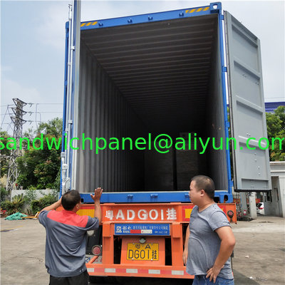 350pcs 840 type 0.3mm corrugated roof sheet as a package transported by a 40ft container
