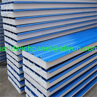 14kg waterproof 100mm insulated eps sandwich roof panel with 0.476mm to America