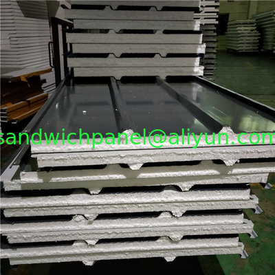 75mm blue corrugated eps roof sandwich panel with 0.426mm double steel for warehouse