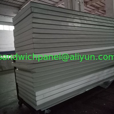 grey white EPS sandwich waterproof wall panels 1150-100-0.376mm for prefab buildings