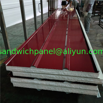 eps sandwich roof panel 1050-75-0.4mm RAL3005 steel sheet up and RAL9002 down