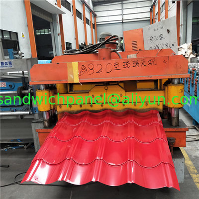 820mm red glazed roof tile building material used for prefabricated house