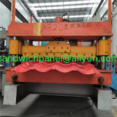 820mm red glazed roof tile building material used for prefabricated house