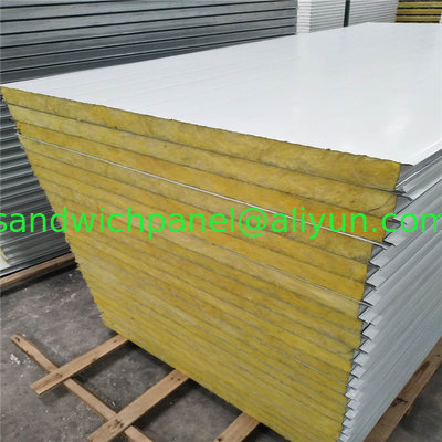 embossing glass wool sandwich panel 1150-50-0.426mm with 35kg for worker camp