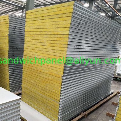 embossing glass wool sandwich panel 1150-50-0.426mm with 35kg for worker camp