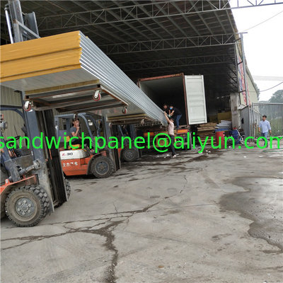 embossing rock wool sandwich panel 1150-50-0.426mm with beautiful appearance