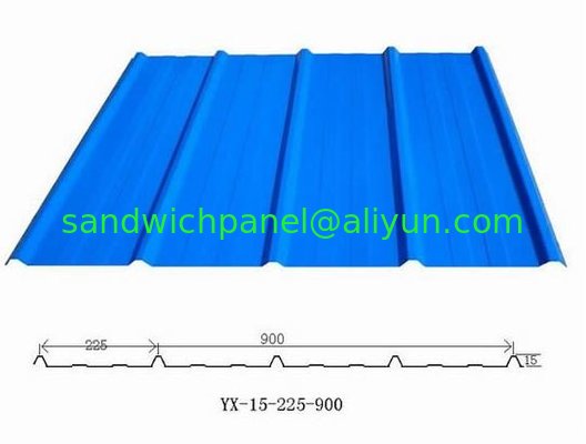 900mm corrugated color steel sheet with 0.426mm for  warehouse wall panel