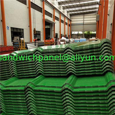 Huaguan brand green color steel roof sheet 4000-840-0.426mm for building