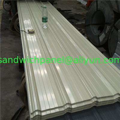 ivory white prepainted metal roofing sheets 4000-840-0.426mm for prefab building