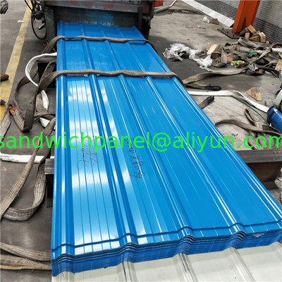 RAL5015 color roofing sheets with 0.476mm thickness for prefabricated building