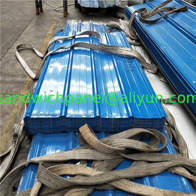 blue color 840mm type roofing sheets with 0.526mm thickness for prefabricated house