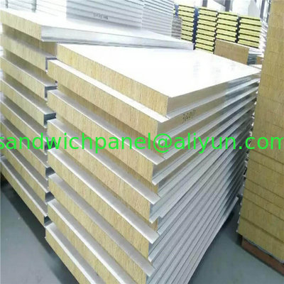 50mm rock wool wall panel mounted ironing sheet fireproof sandwich board
