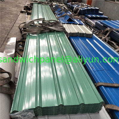0.426mm lotus green 840mm corrugated roof sheets for workshop prefab houses
